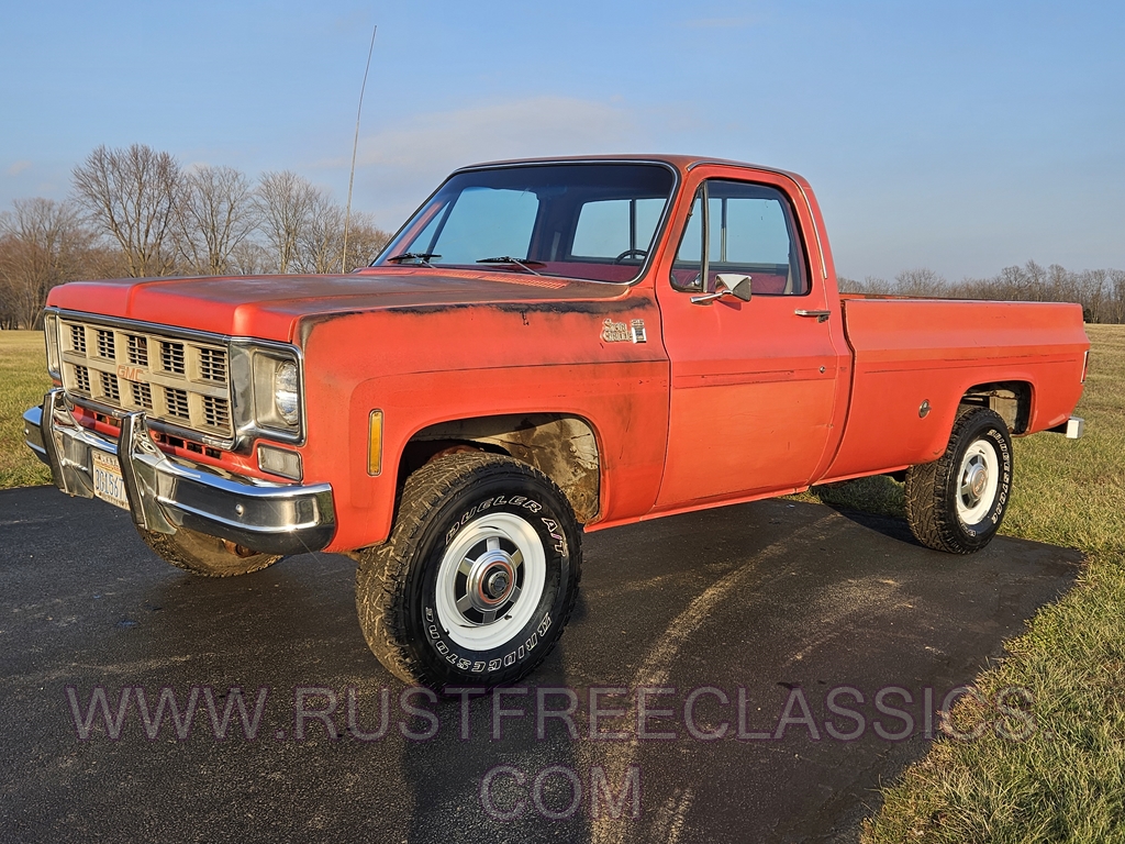 1977 77 GMC K20 K25 3/4 ton 4x4 Four Wheel Drive Regular Cab Sierra Grande Red
